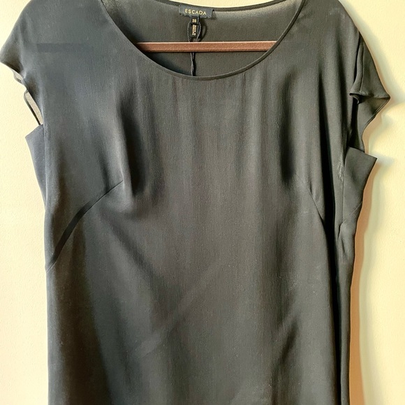 Escada | Tops | Escada Sheer Black Silk Shell Sz 38 European | Poshmark